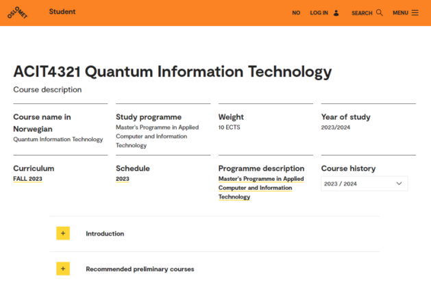 SpinQ Powers OsloMet University's Development in Quantum Education, Research, and Science ...